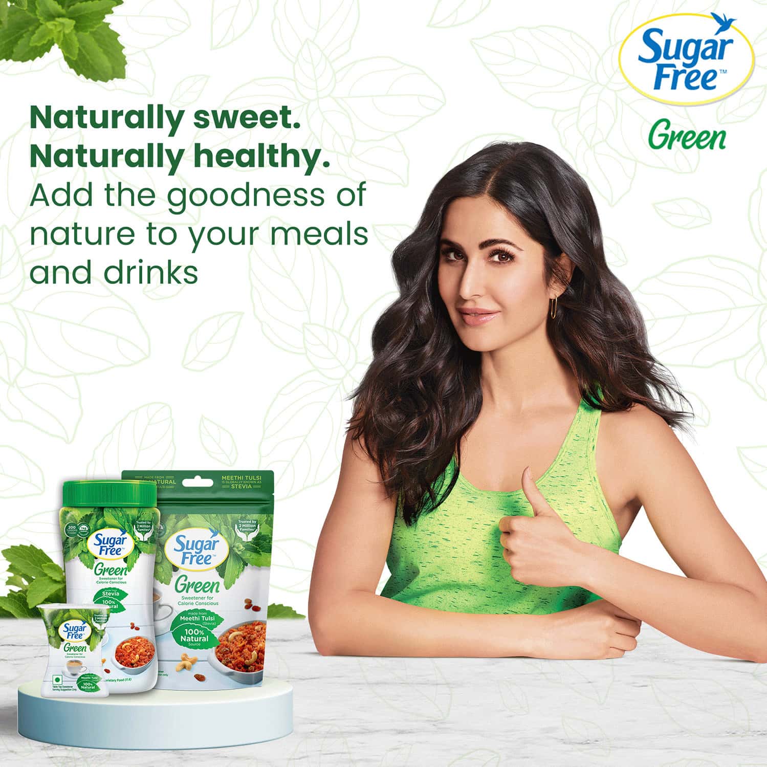 Buy SUGAR FREE GREEN SWEETENER WITH NATURAL STEVIA - 400 G POUCH Online ...