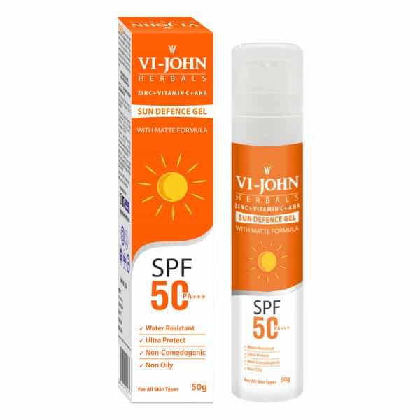 Buy VI-JOHN HERBAL SUN DEFENCE GEL SPF 50 PA+++ WITH MATTE FORMULA 50G ...