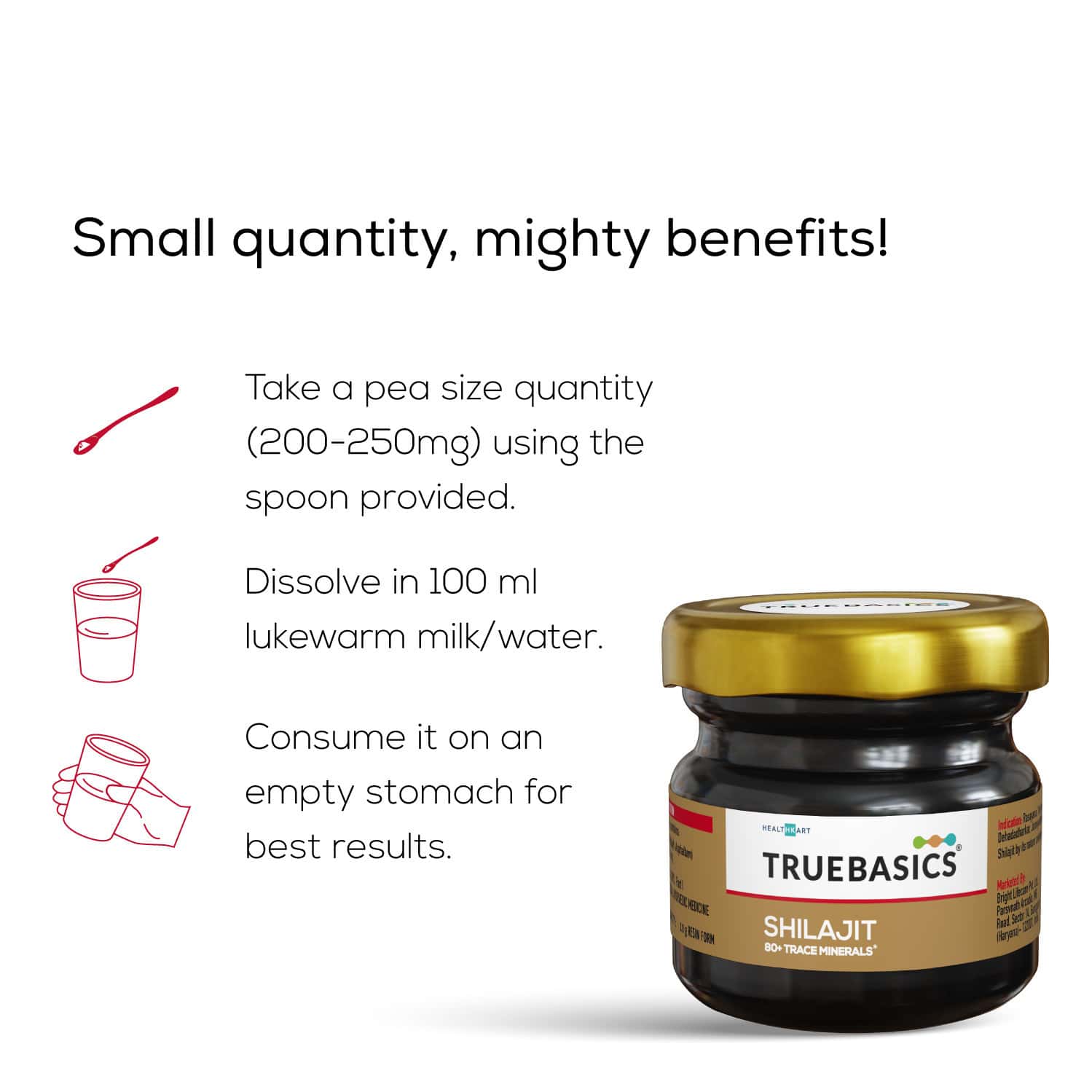 Buy TRUEBASICS SHILAJIT RESIN, WITH 80+ TRACE MINERALS, FOR IMMUNITY ...
