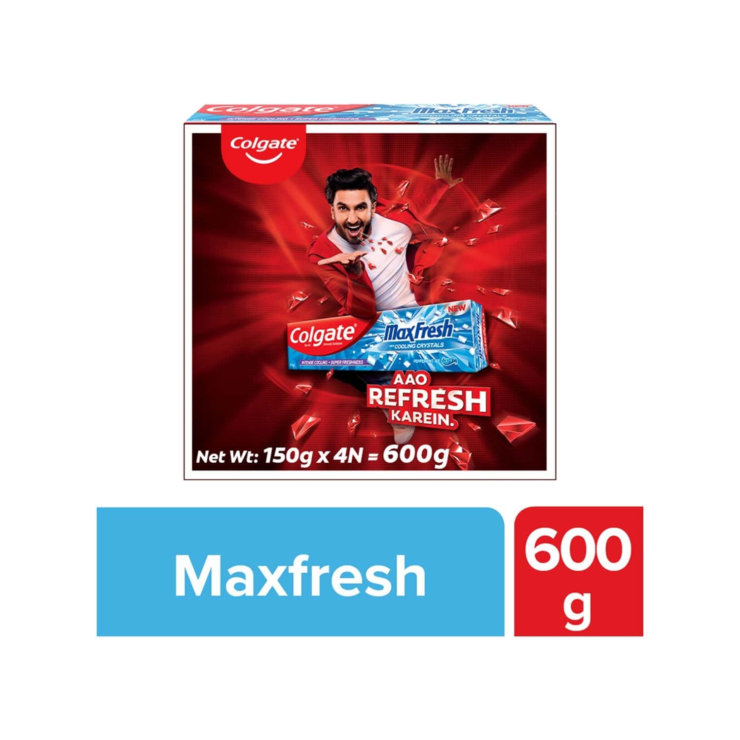 Buy COLGATE MAXFRESH TOOTHPASTE, BLUE GEL PASTE WITH MENTHOL FOR SUPER ...