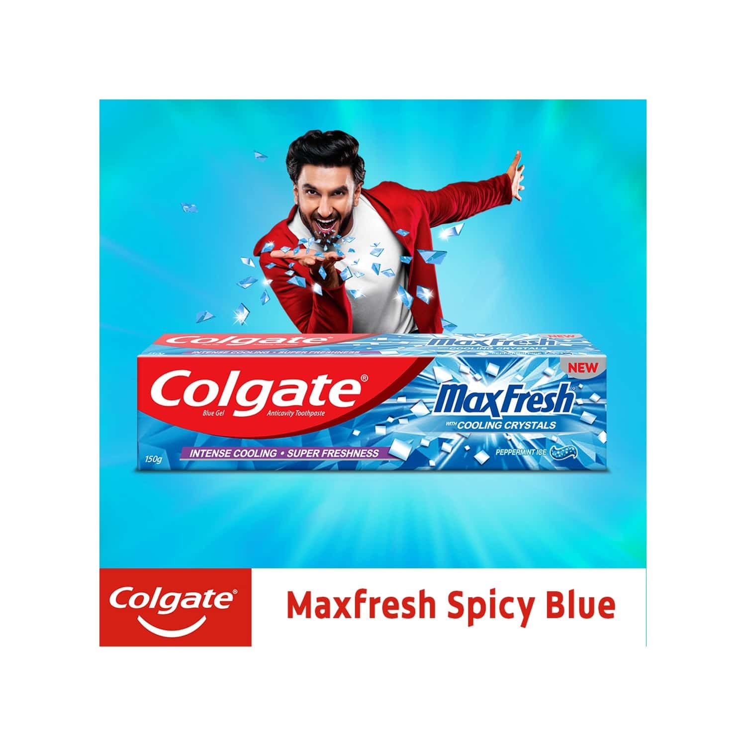 Buy COLGATE MAXFRESH TOOTHPASTE, BLUE GEL PASTE WITH MENTHOL FOR SUPER ...