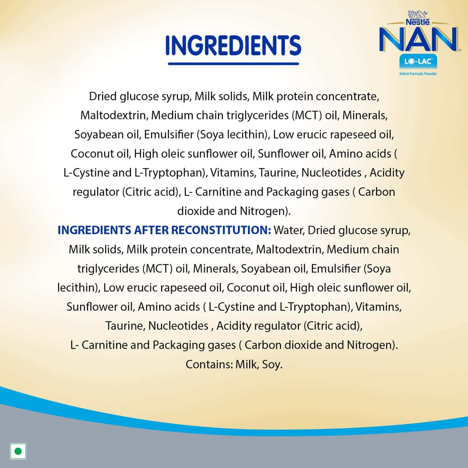 Buy NESTLE NAN LO-LAC INFANT FORMULA POWDER (BAG IN BOX PACK), 400 G ...