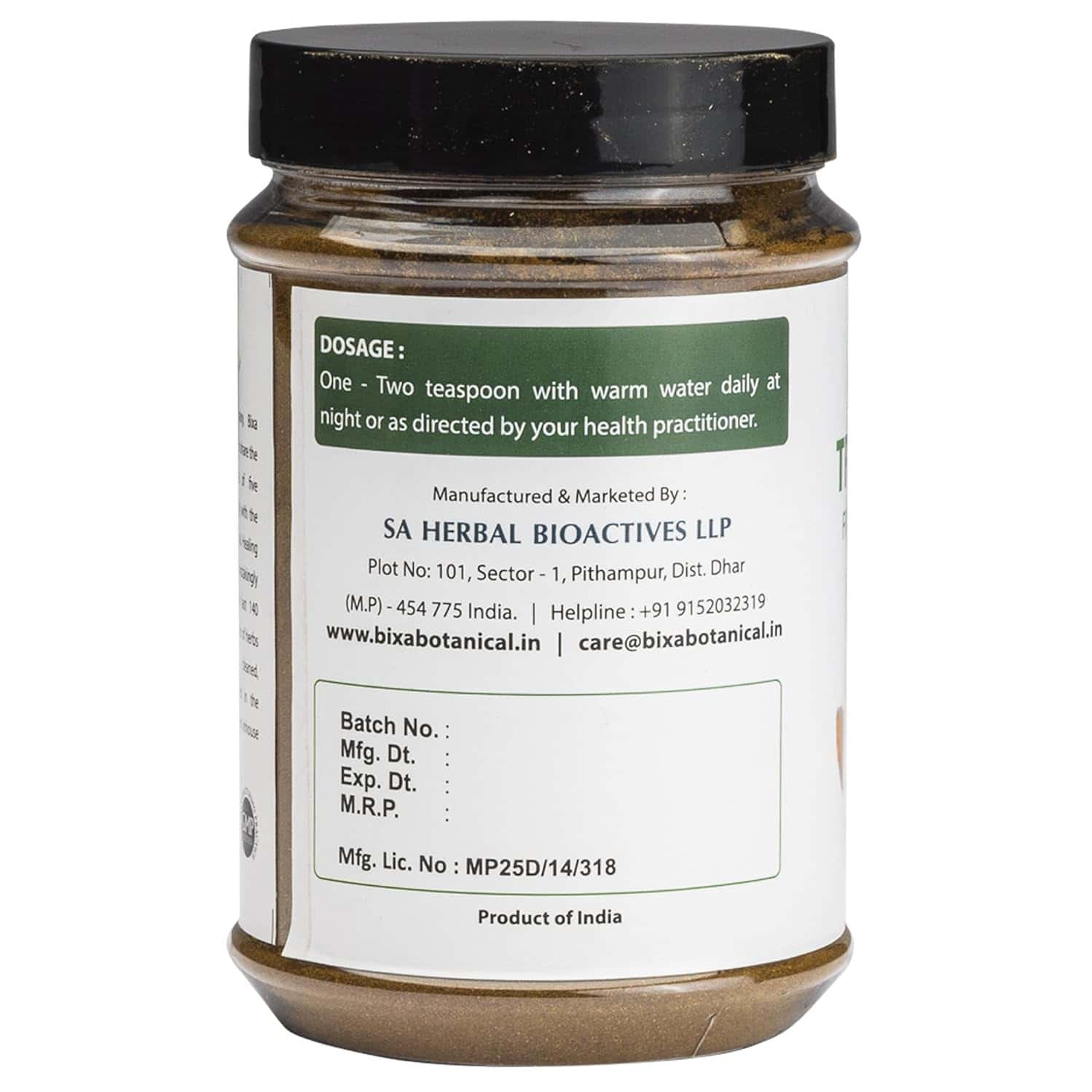 Buy BIXA BOTANICAL TRIPHALA POWDER(HARITAKI, BIBHITAKI & AMLA)-SUPPORT ...