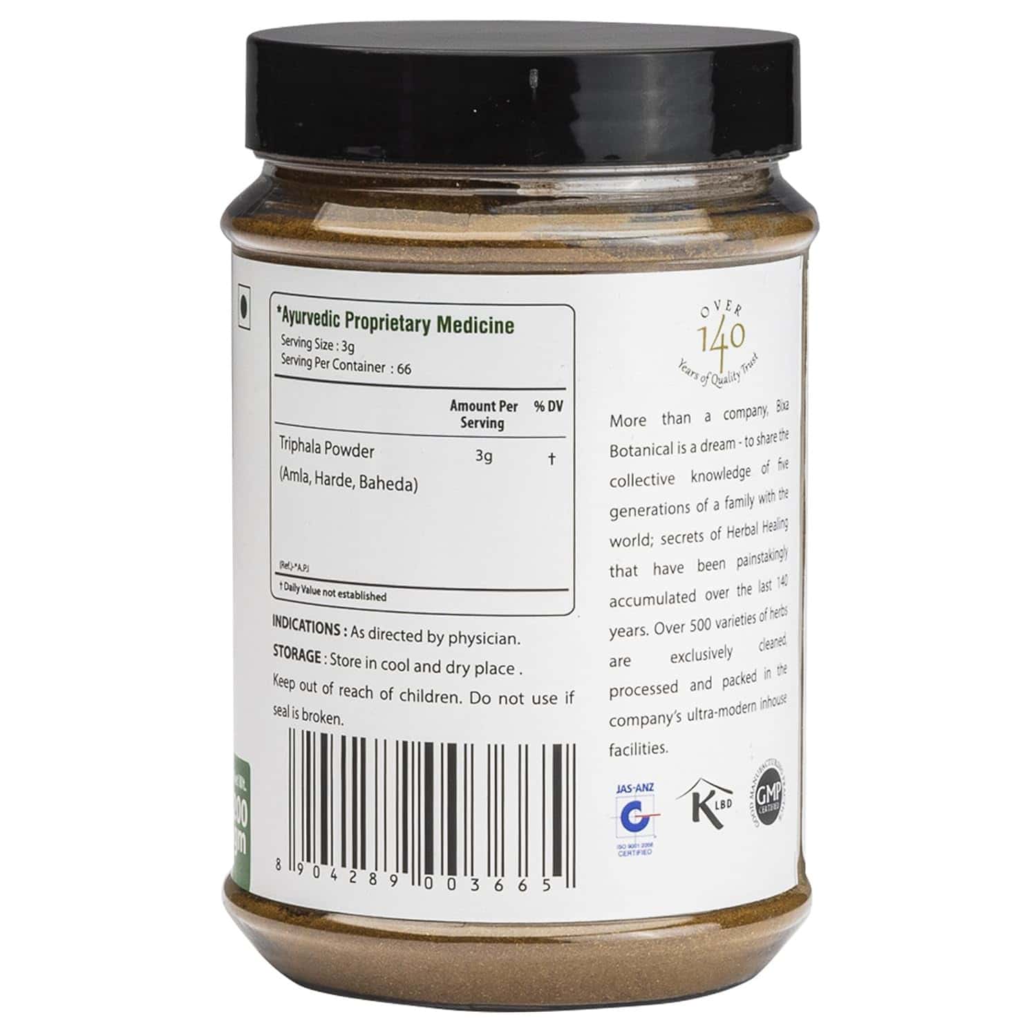 Buy BIXA BOTANICAL TRIPHALA POWDER(HARITAKI, BIBHITAKI & AMLA)-SUPPORT ...