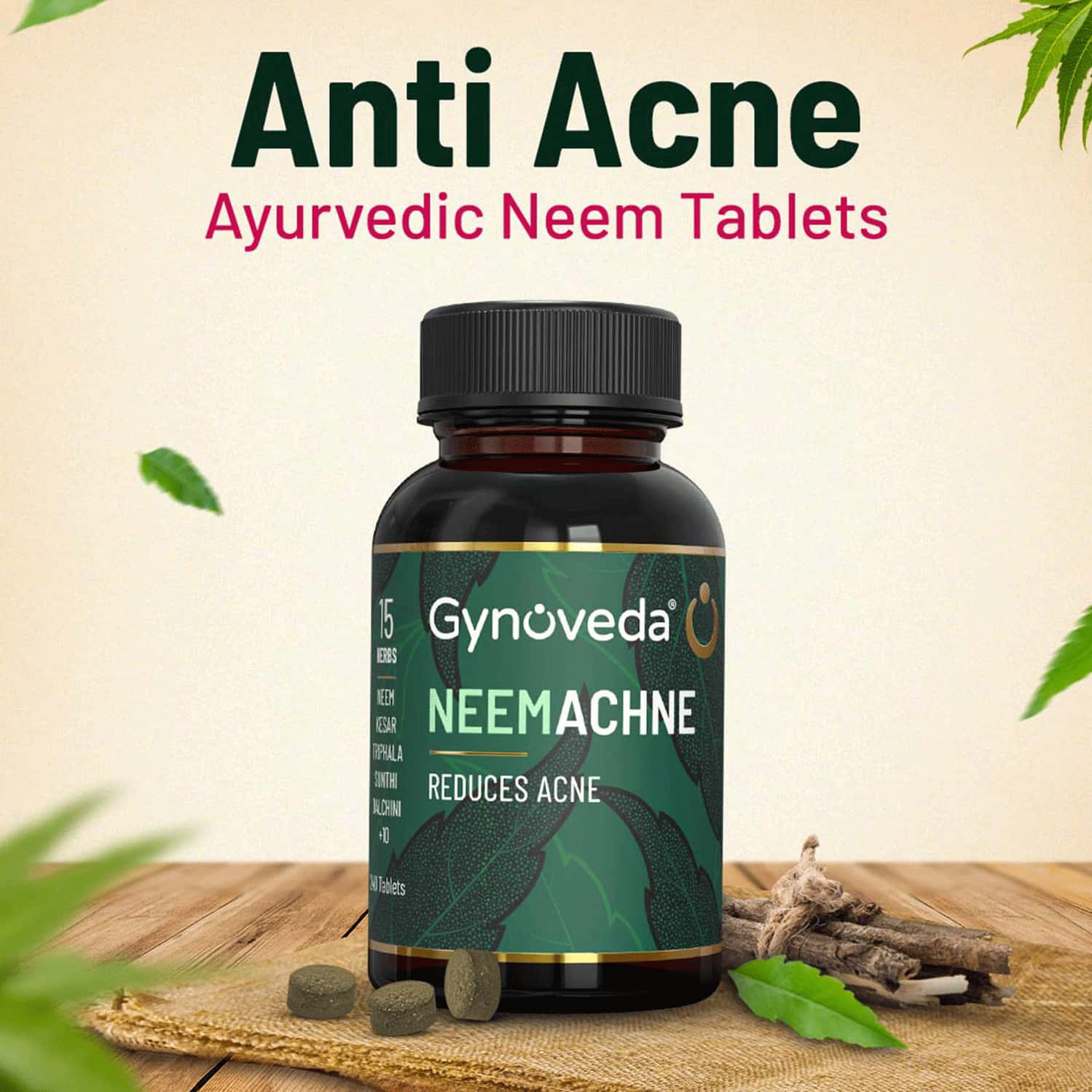 Buy GYNOVEDA ANTI ACNE AYURVEDIC MEDICINE CLEARS PIMPLES MARK SCARS ...