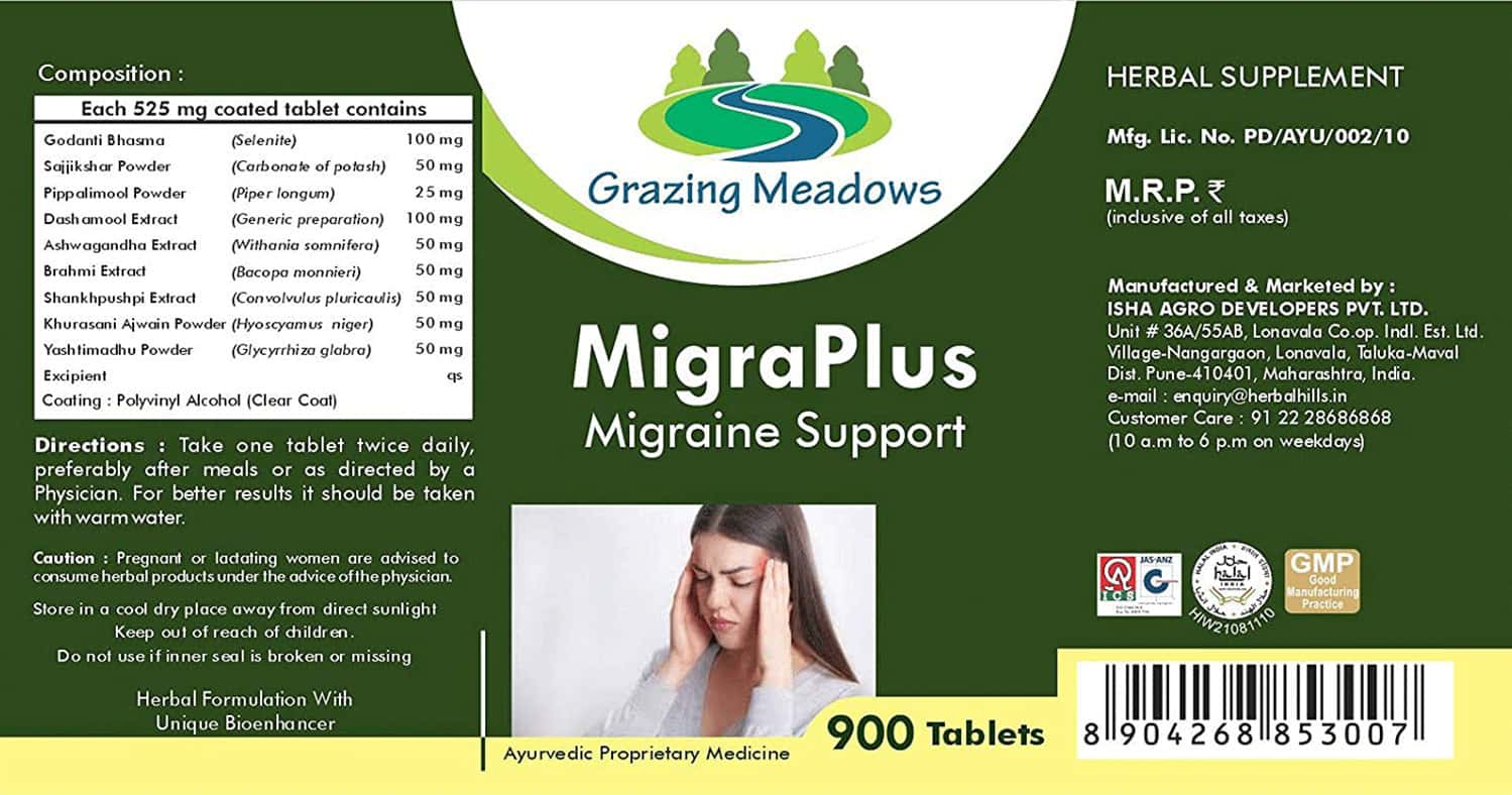 Buy GRAZING MEADOWS MIGRAPLUS 900 TABLETS | NATURAL SUPPLEMENT FOR ...