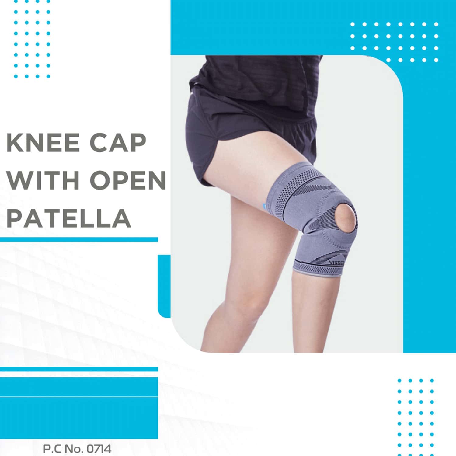 Buy VISSCO KNEE CAP WITH OPEN PATELLA TO REDUCE PRESSURE ON PATELLA ...