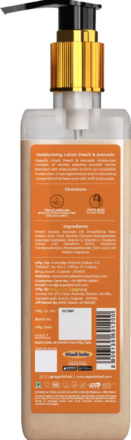 Buy VAGAD'S KHADI PEACH AVOCADO MOISTURIZER Online & Get Upto 60% OFF at PharmEasy