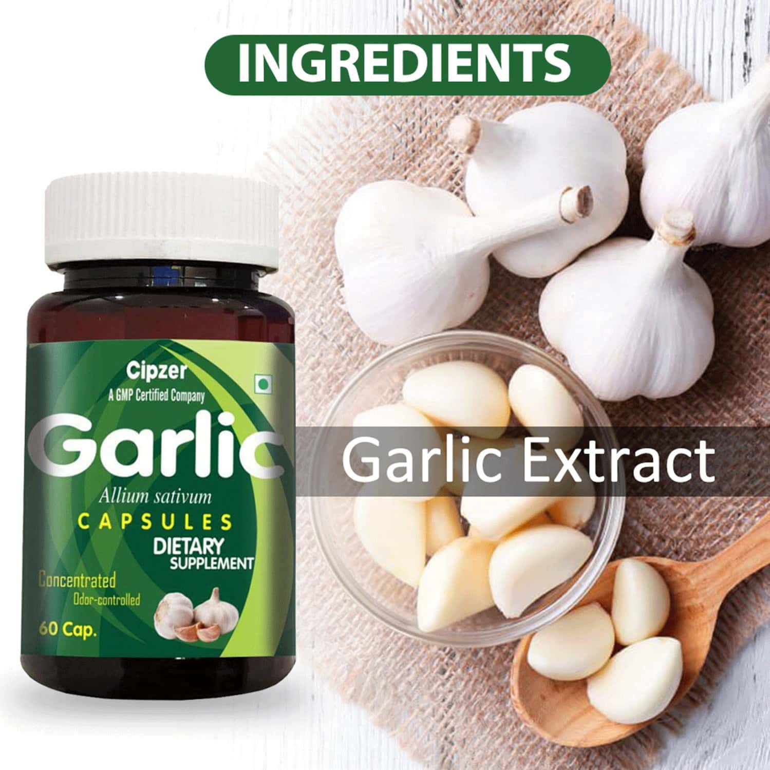 Buy CIPZER GARLIC SOFTGEL CAPSULE 60 Online & Get Upto 60% OFF at PharmEasy