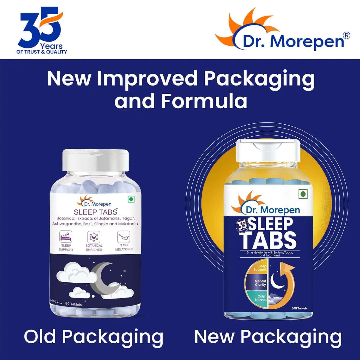 Buy DR. MOREPEN SLEEP TABS - MELATONIN 3MG SLEEPING TABLETS - 60 VEG ...