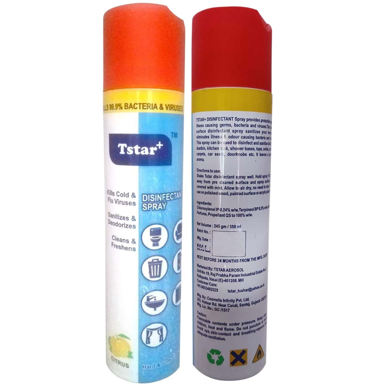 Buy TSTAR+ DISINFECTANT SPRAY CITRUS 350 ML Online & Get Upto 60% OFF ...