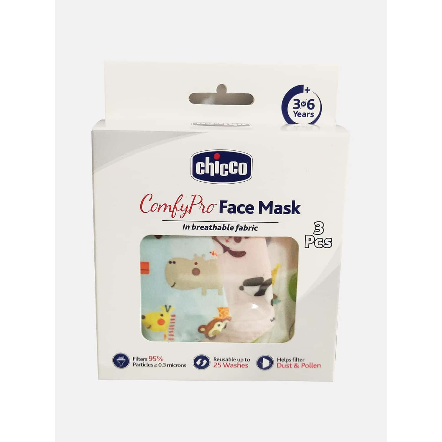 Buy CHICCO COMFYPRO FACE MASK|EFFECTIVE AGAINST 95% PARTICLES|KIDS 3-6Y ...