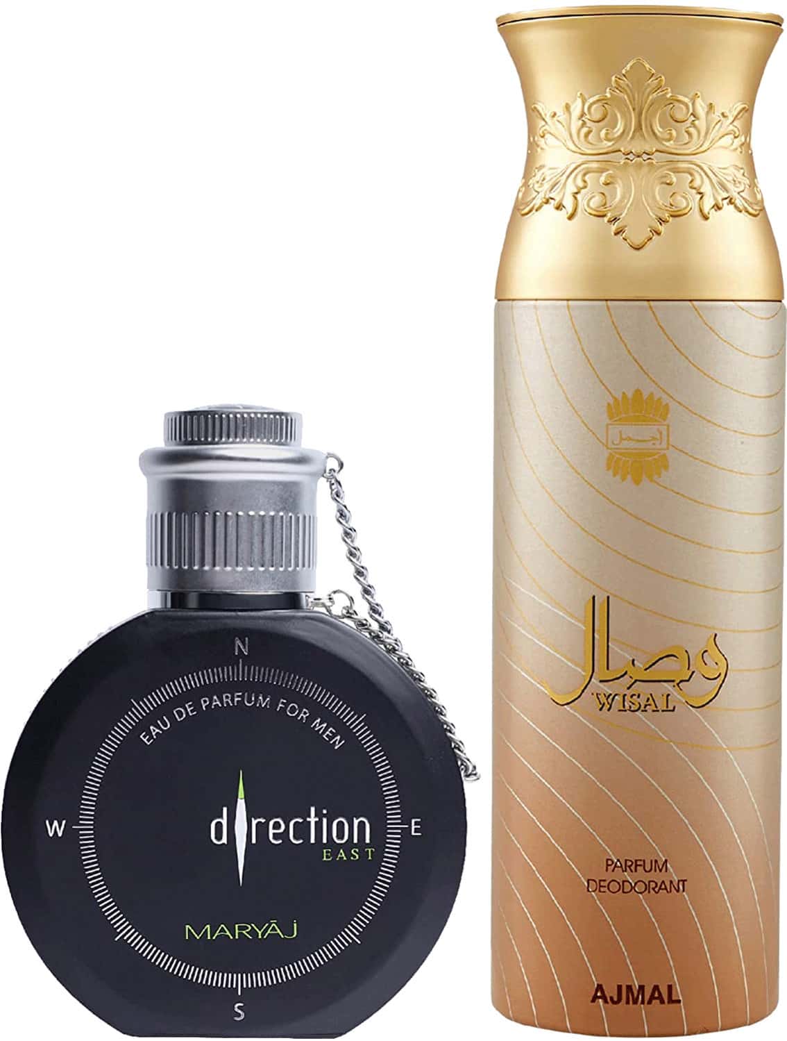 Buy MARYAJ DIRECTION EAST EDP SPICY 100ML FOR MEN AND AJMAL SACRED LOVE ...