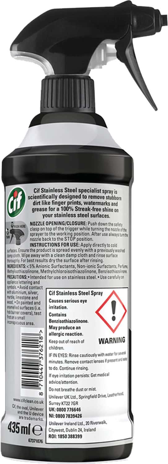 Buy CIF PERFECT FINISH STAINLESS STEEL SPRAY 100% STREAK FREE SHINE ...