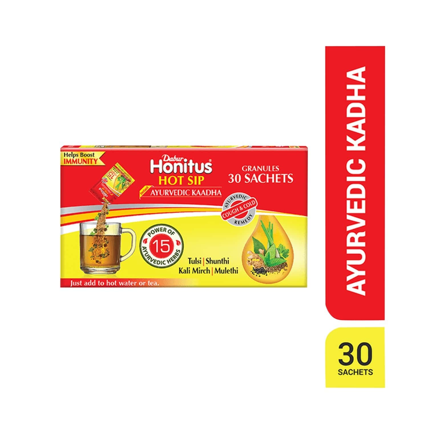 Buy DABUR HONITUS HOT SIP AYURVEDIC GRANULES SACHET 28 GM Online & Get ...