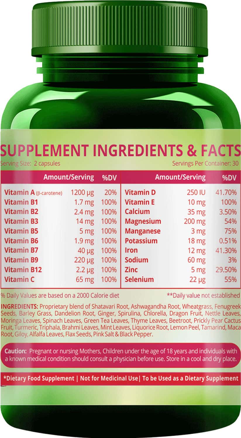 Buy HIMALAYAN ORGANICS WHOLE FOOD MULTIVITAMIN FOR WOMEN 60 CAPSULES ...