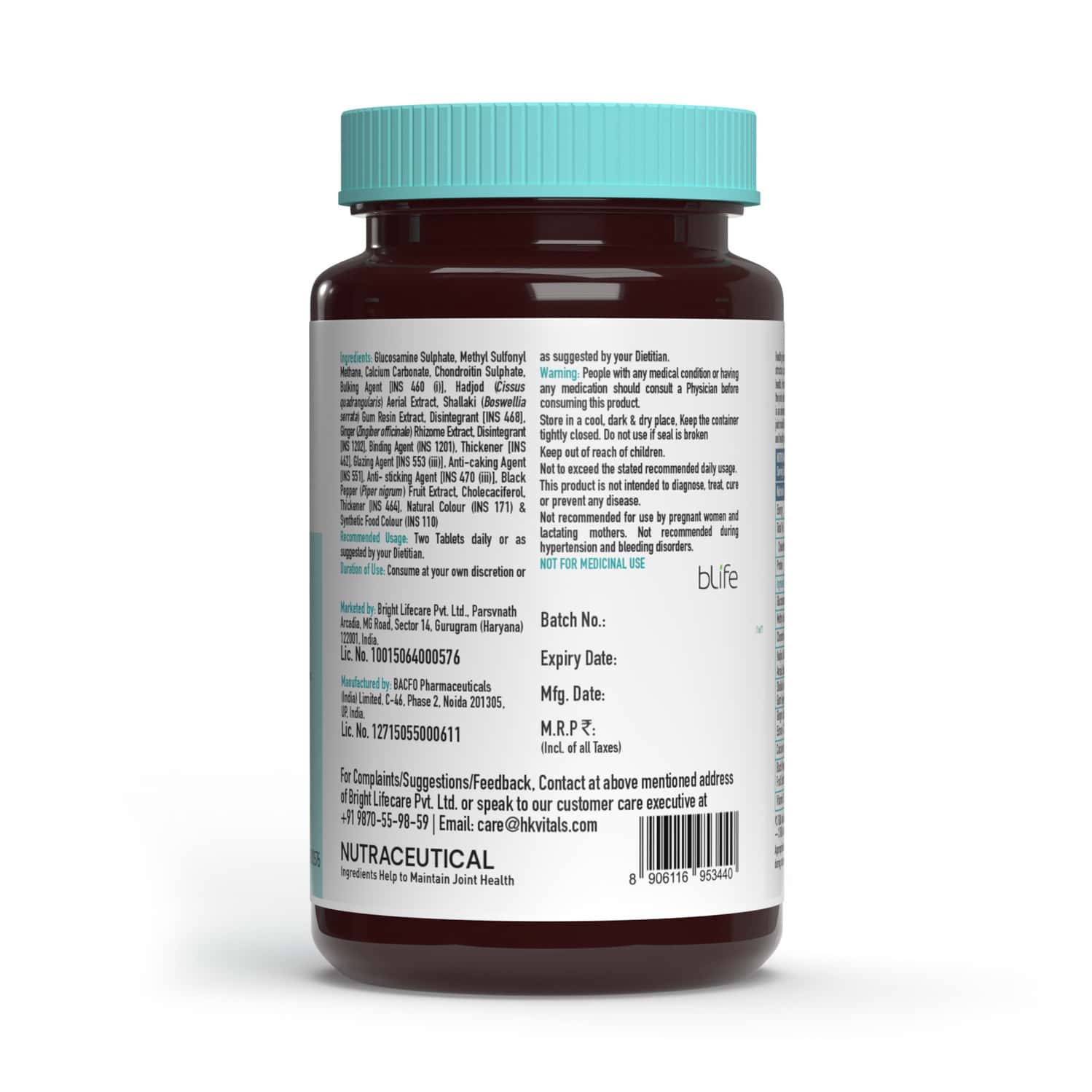 Buy HEALTHKART HK VITALS JOINT SUPPORT SUPPLEMENT, WITH GLUCOSAMINE ...