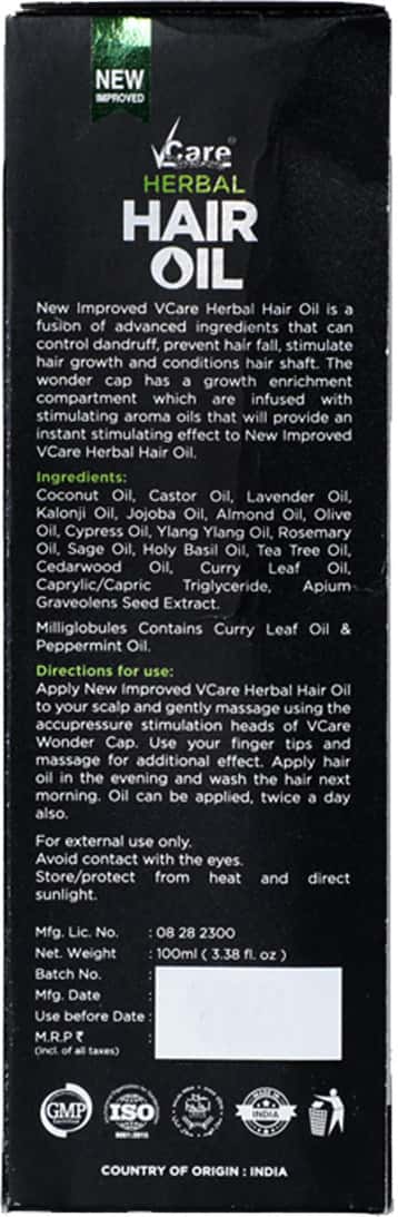 Buy VCARE NEW IMPROVED HAIR OIL WITH WOUNDER CAP - 100ML Online & Get ...