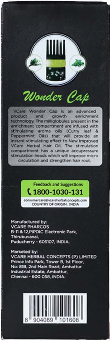 Buy VCARE NEW IMPROVED HAIR OIL WITH WOUNDER CAP - 100ML Online & Get ...