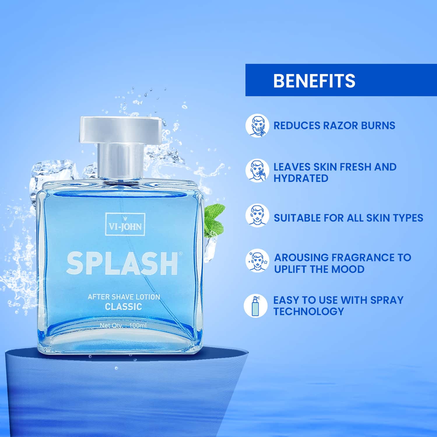 Buy VI-JOHN SPLASH AFTER SHAVING LOTION 100ML Online & Get Upto 60% OFF ...