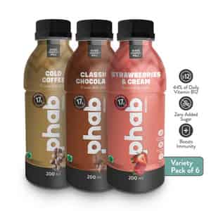 Buy PHAB PROTEIN MILKSHAKE 17G MILK PROTEIN PACK OF 24X200ML (VARIETY ...
