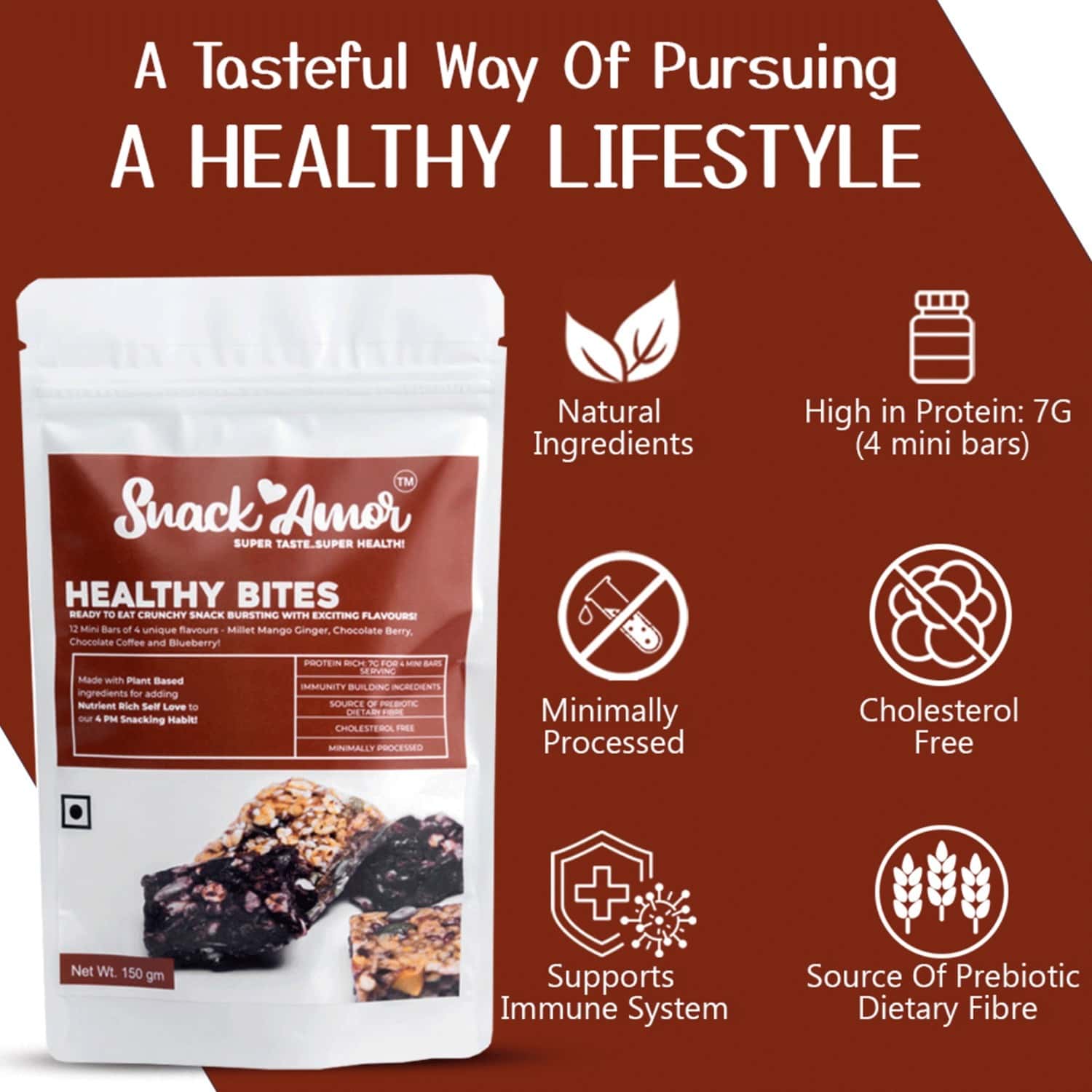 Buy SNACK AMOR HEALTHY BITES - MINI BARS - PROTEIN RICH BARS -PACK OF 1 ...
