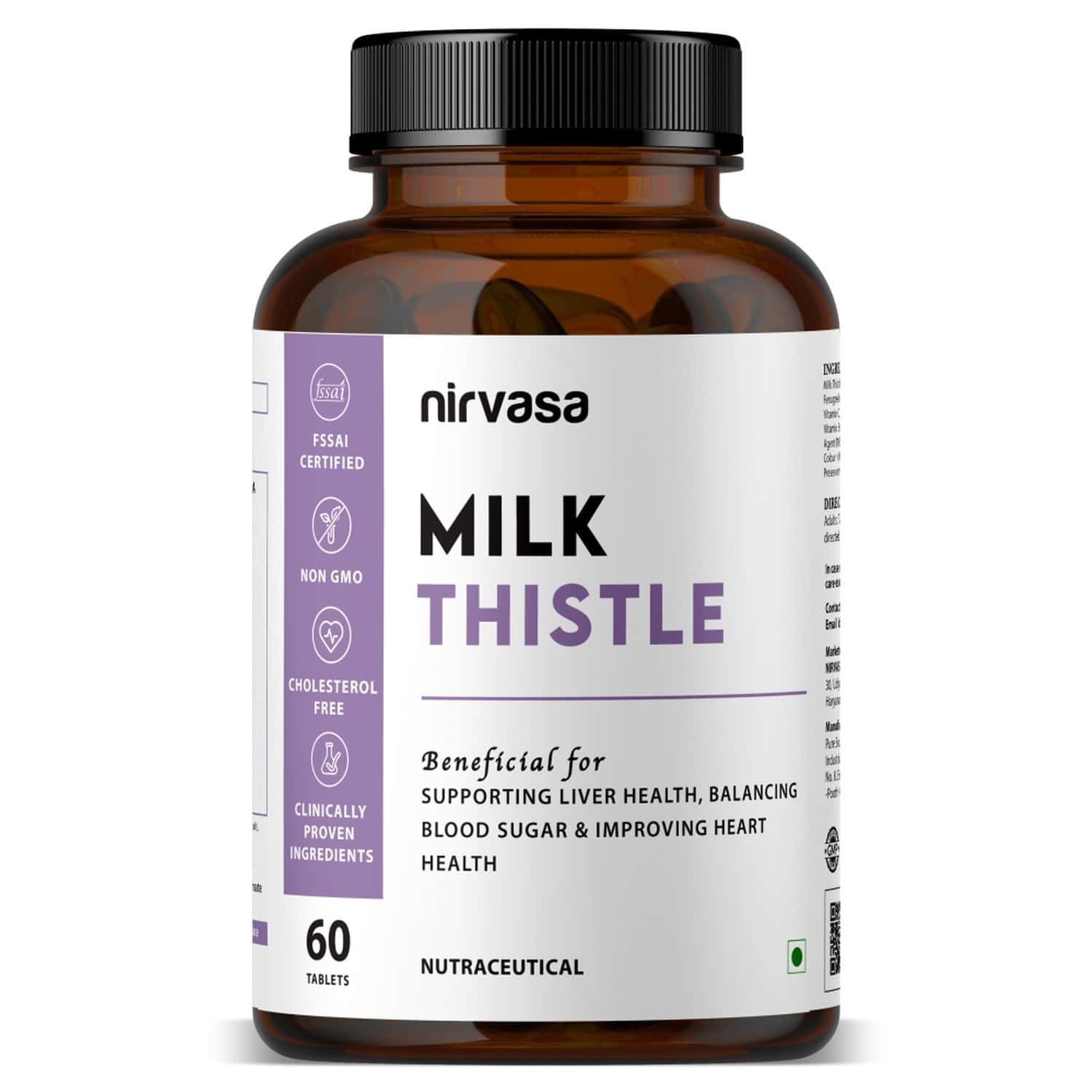 Buy NIRVASA MILK THISTLE TABLETS, FOR LIVER DETOX AND CLEANSING ...