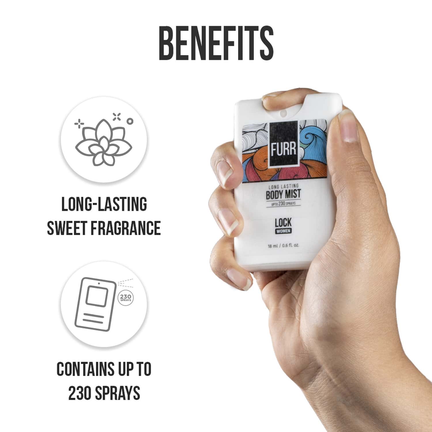 Buy FURR BODY MIST LOCK | WOMEN'S PERFUME | UP TO 230 SPRAYS | POCKET ...