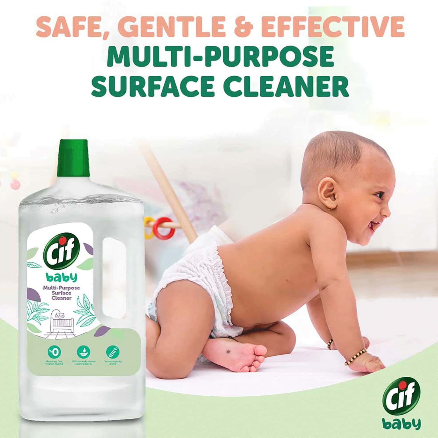 Buy CIF BABY MULTI-PURPOSE SURFACE CLEANER 100% NATURALLY DERIVED ...