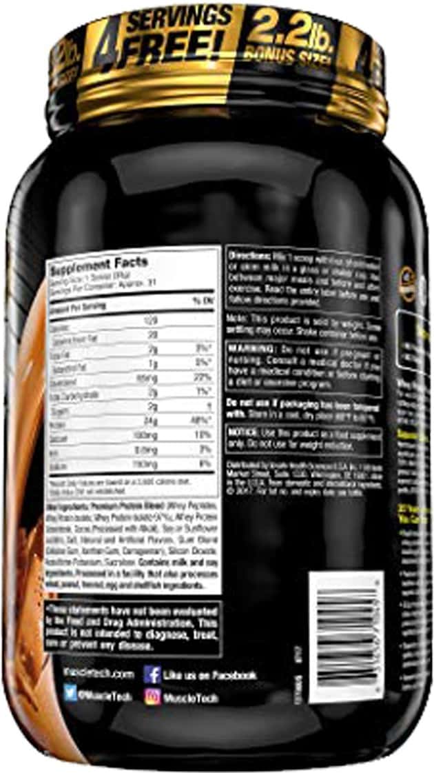 Buy MUSCLETECH CHOCOLATE PROTEIN POWDER, NITRO-TECH WHEY GOLD - 1200 GM ...