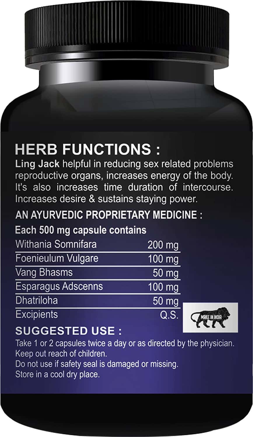 Buy LING JACK HERBAL CAPSULES FOR HELPS TO ENLARGE YOUR PENIS SIZE (30 ...