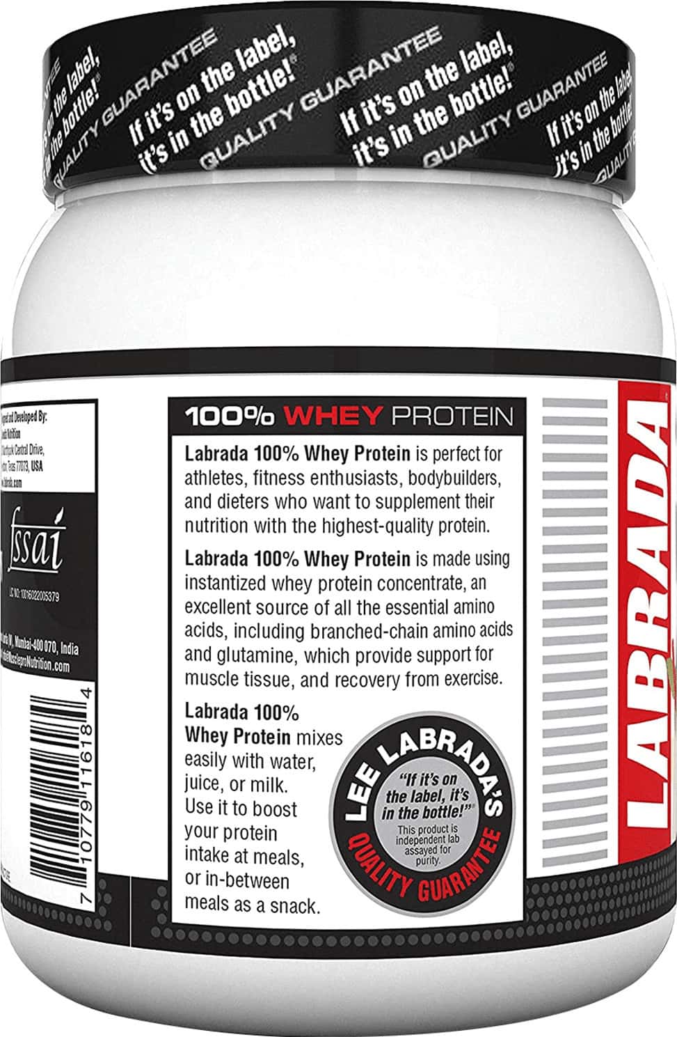 Buy LABRADA 100% WHEY PROTEIN - 1.1LBS (500G) VANILLA Online & Get Upto ...