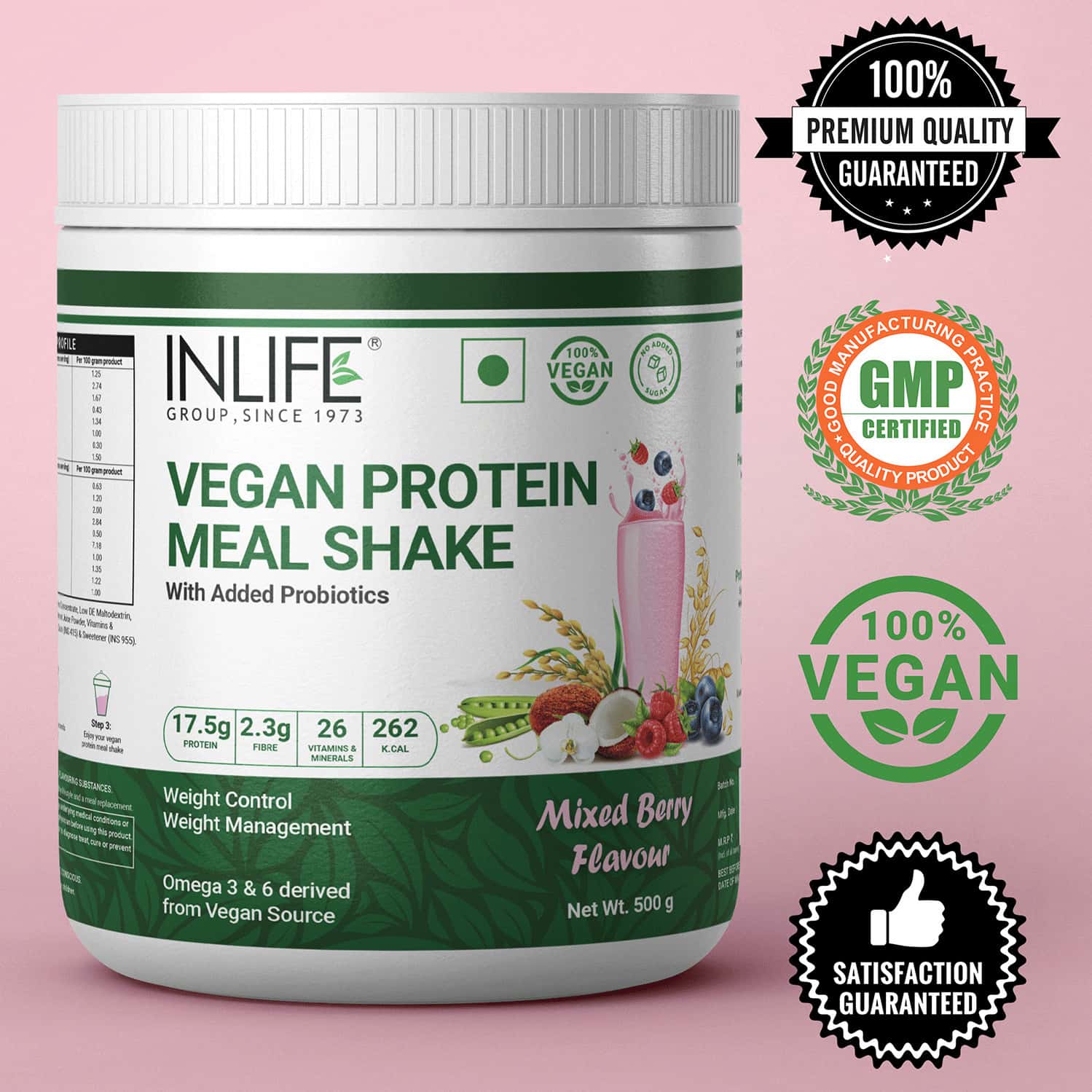 Buy INLIFE VEGAN PLANT BASED PROTEIN POWDER NUTRITIONAL MEAL ...