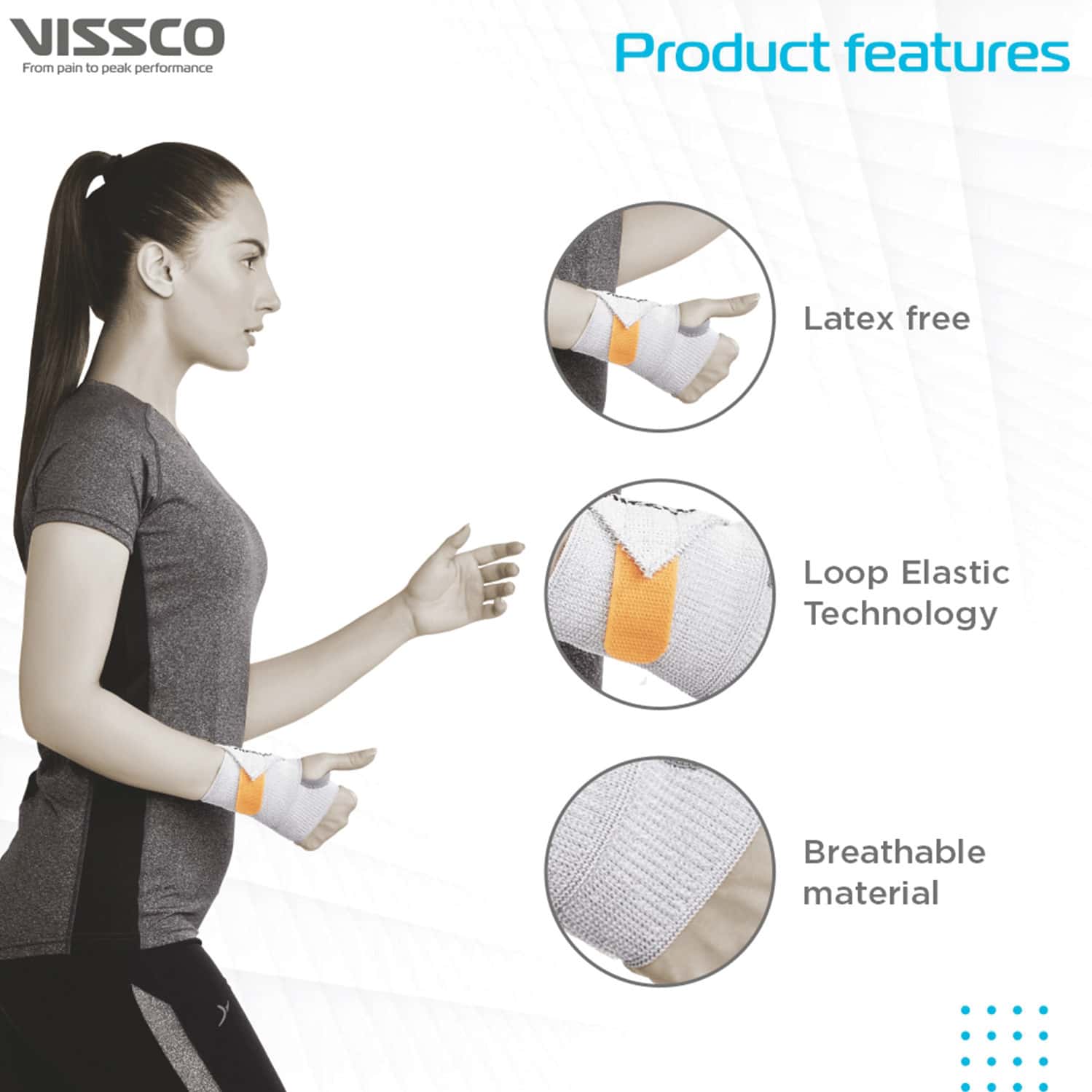 Buy VISSCO WRIST BRACE | PROVIDES COMPRESSION & SUPPORT TO THE WRIST ...