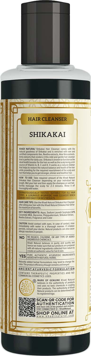 Buy KHADI NATURAL SHIKAKAI HAIR CLEANSER 210 ML Online & Get Upto 60% ...