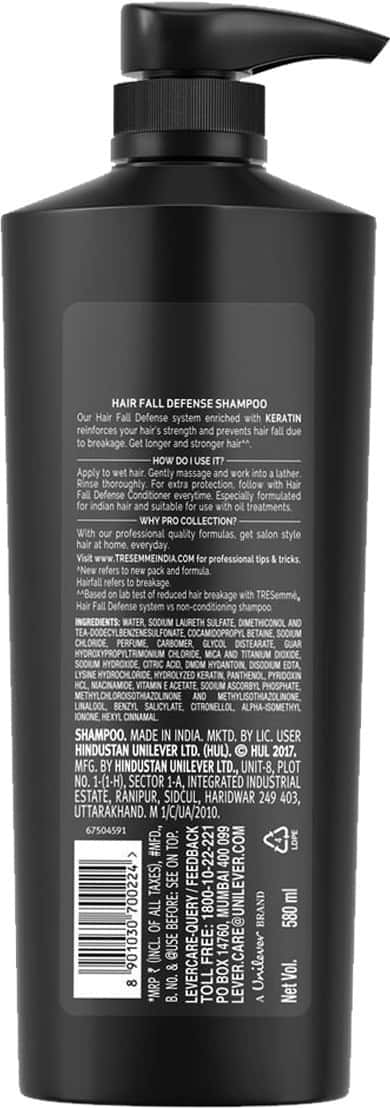 Buy TRESEMME HAIR FALL DEFENSE SHAMPOO-580 ML Online & Get Upto 60% OFF ...