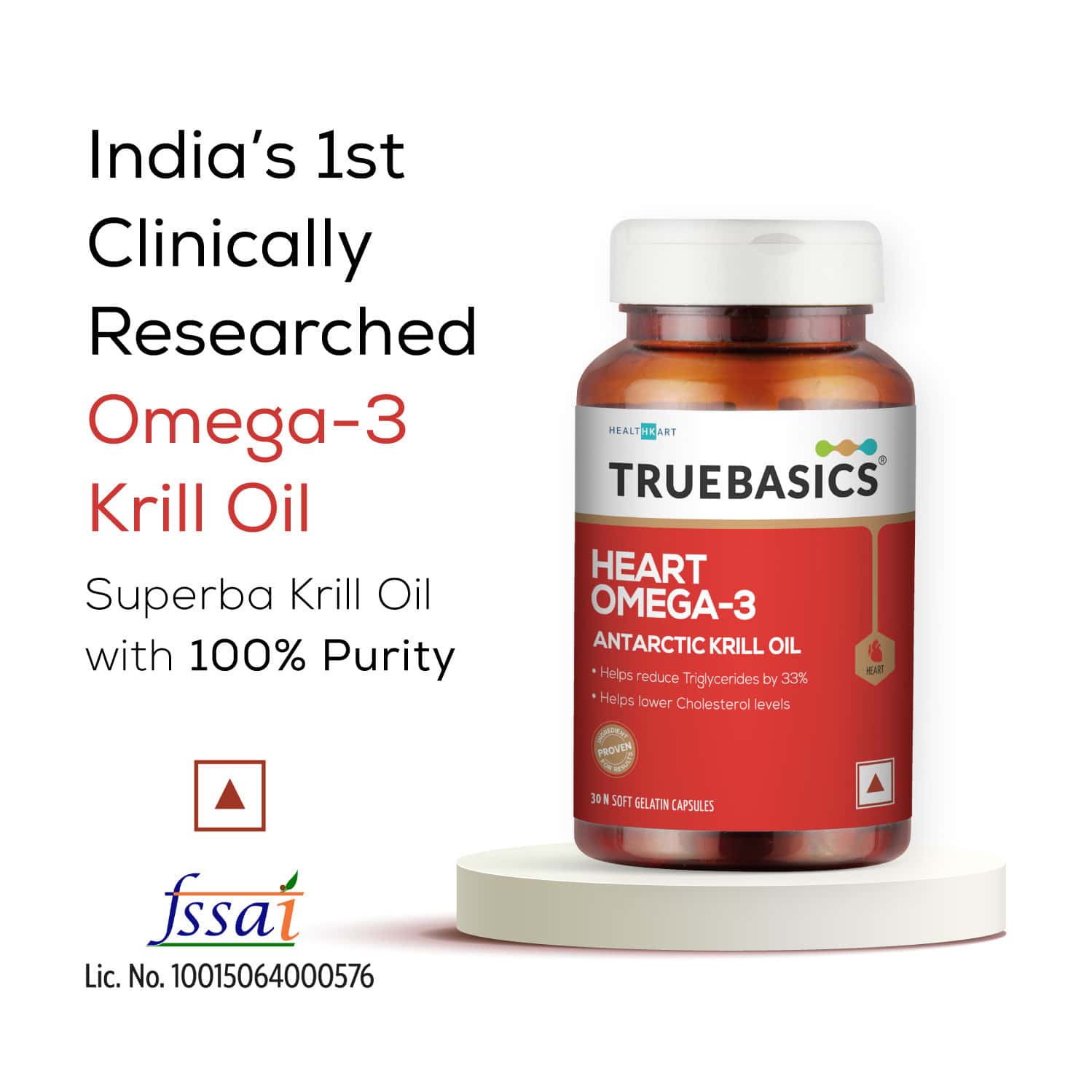 Buy TRUEBASICS HEART OMEGA-3 ANTARCTIC KRILL OIL - 30 SOFTGELS Online ...