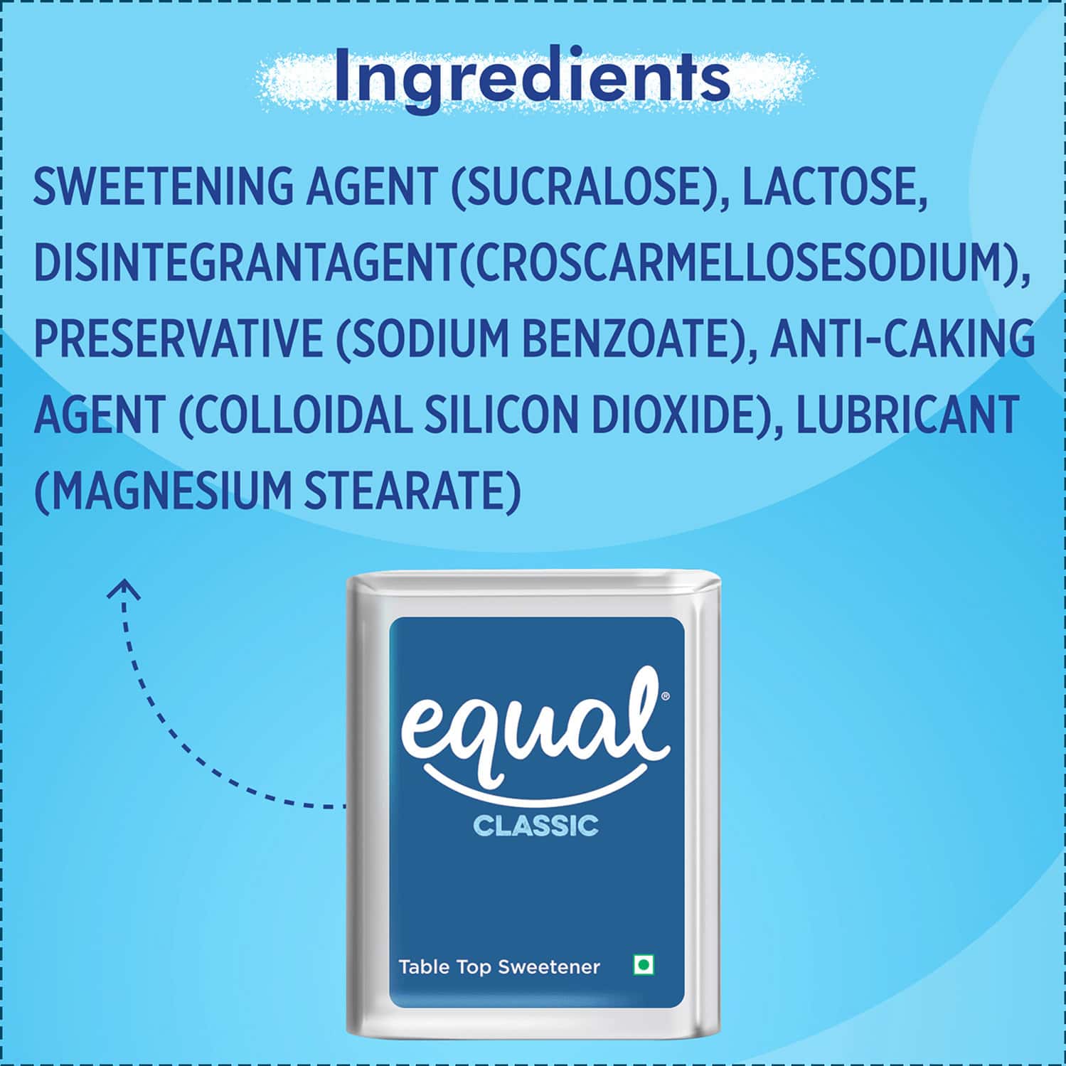 Buy EQUAL CLASSIC ZERO CALORIE SWEETENER SUGAR FREE CALORIE CONTROL 100 ...