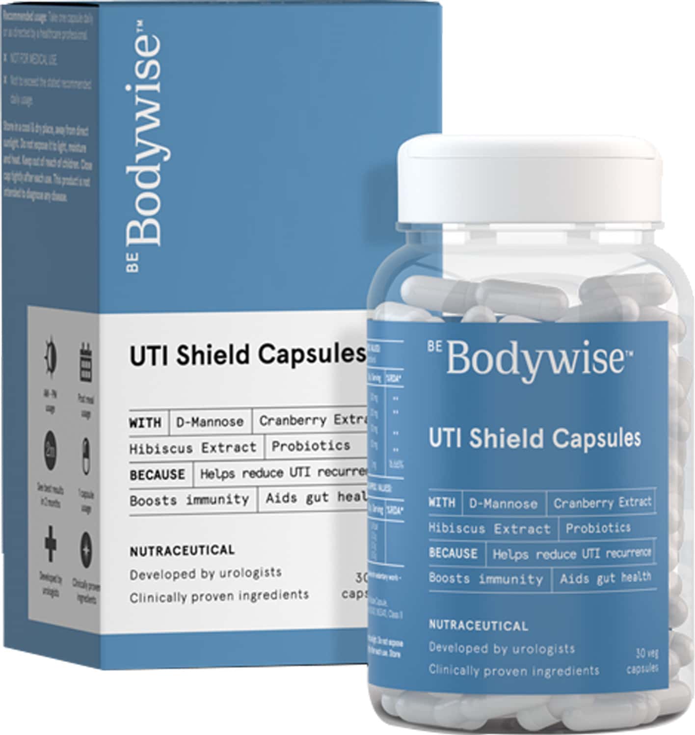 Buy BE BODYWISE UTI SHIELD CAPSULES 30 TABLETS Online & Get Upto 60% ...