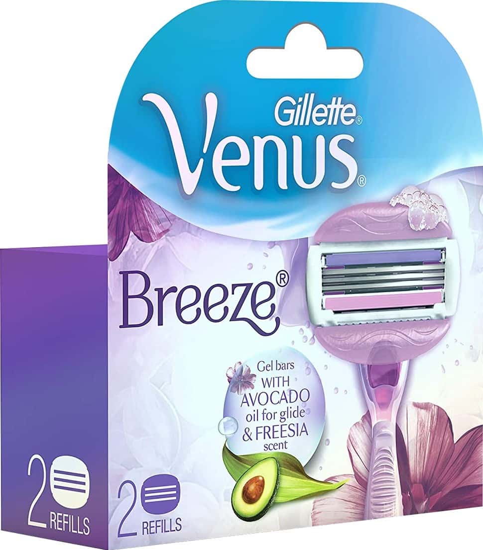 Buy GILLETTE VENUS BREEZE RAZOR BLADES FOR WOMEN BOX OF 2 Online & Get ...