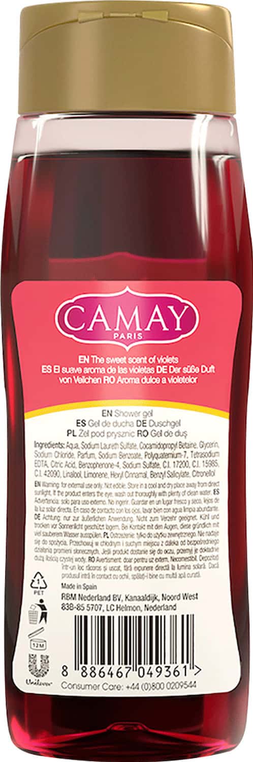 Buy CAMAY PARIS HYPNOTIQUE VIOLET SHOWER GEL WITH NATURAL OILS, LONG ...