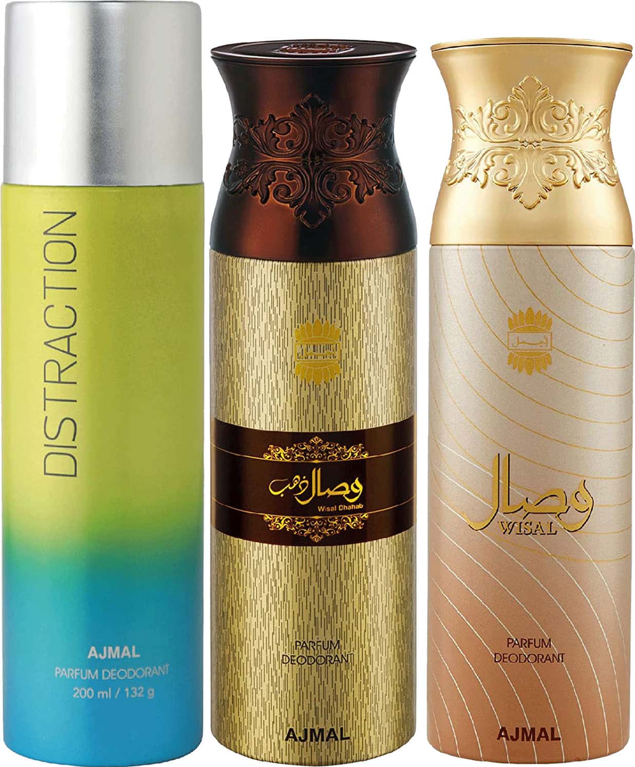 Buy AJMAL 1 PERSUADE FOR UNISEX 1 WISAL DHAHAB FOR MEN & 1 WISAL FOR ...