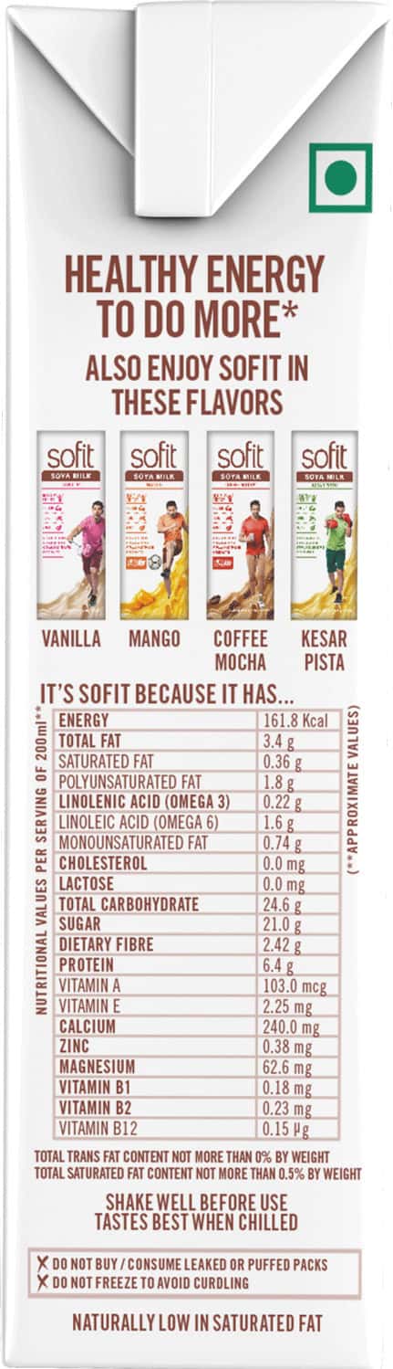 Buy SOFIT -SOYA-MILK CHOCOLATE 200 ML PACK Online & Get Upto 60% OFF at ...