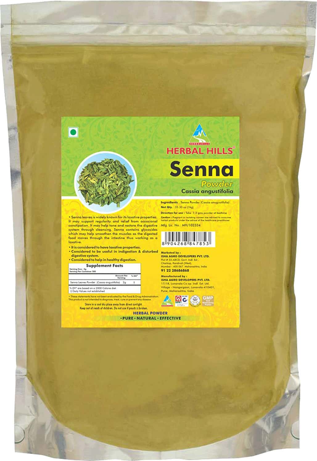 Buy VED TATTVA SENNA POWDER 1 KG NATURAL POWDER Online & Get Upto 60% ...