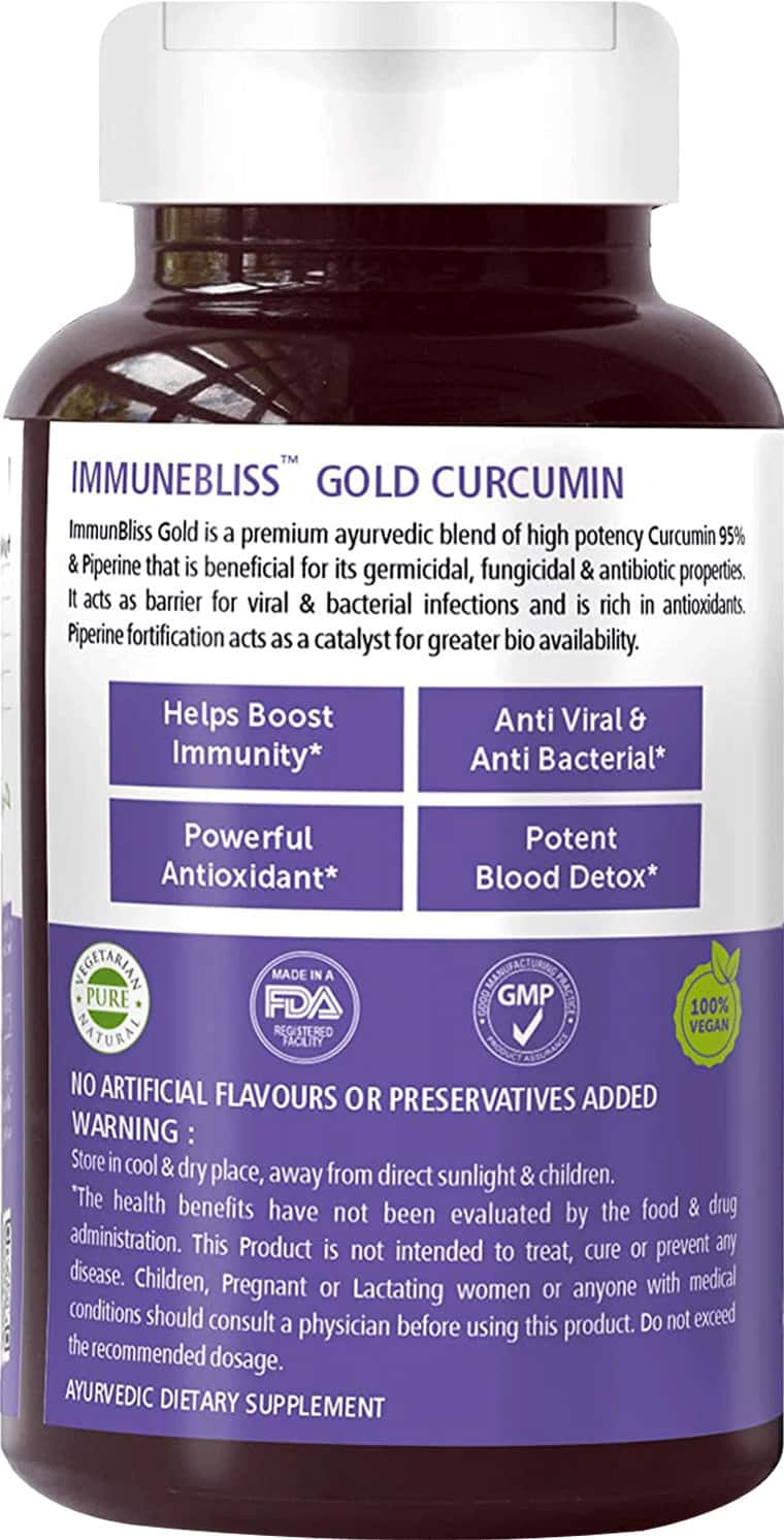 Buy BLISS WELNESS IMMUNITY BOOSTER|PURE CURCUMIN+TURMERIC EXTRACT - 60 ...