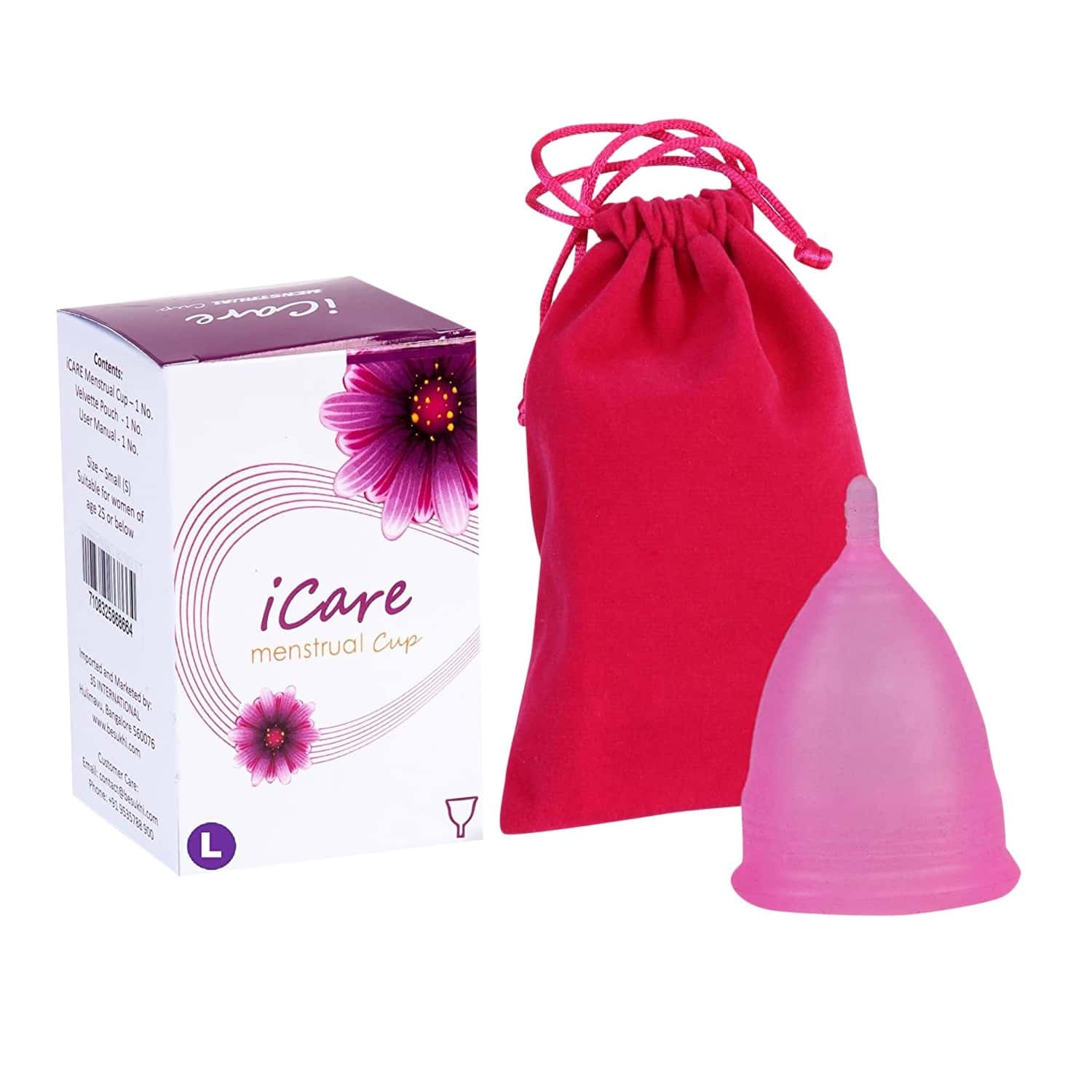 Buy ICARE REUSABLE HYGIENIC MENSTRUAL CUP FOR WOMEN - LARGE 1 Online ...