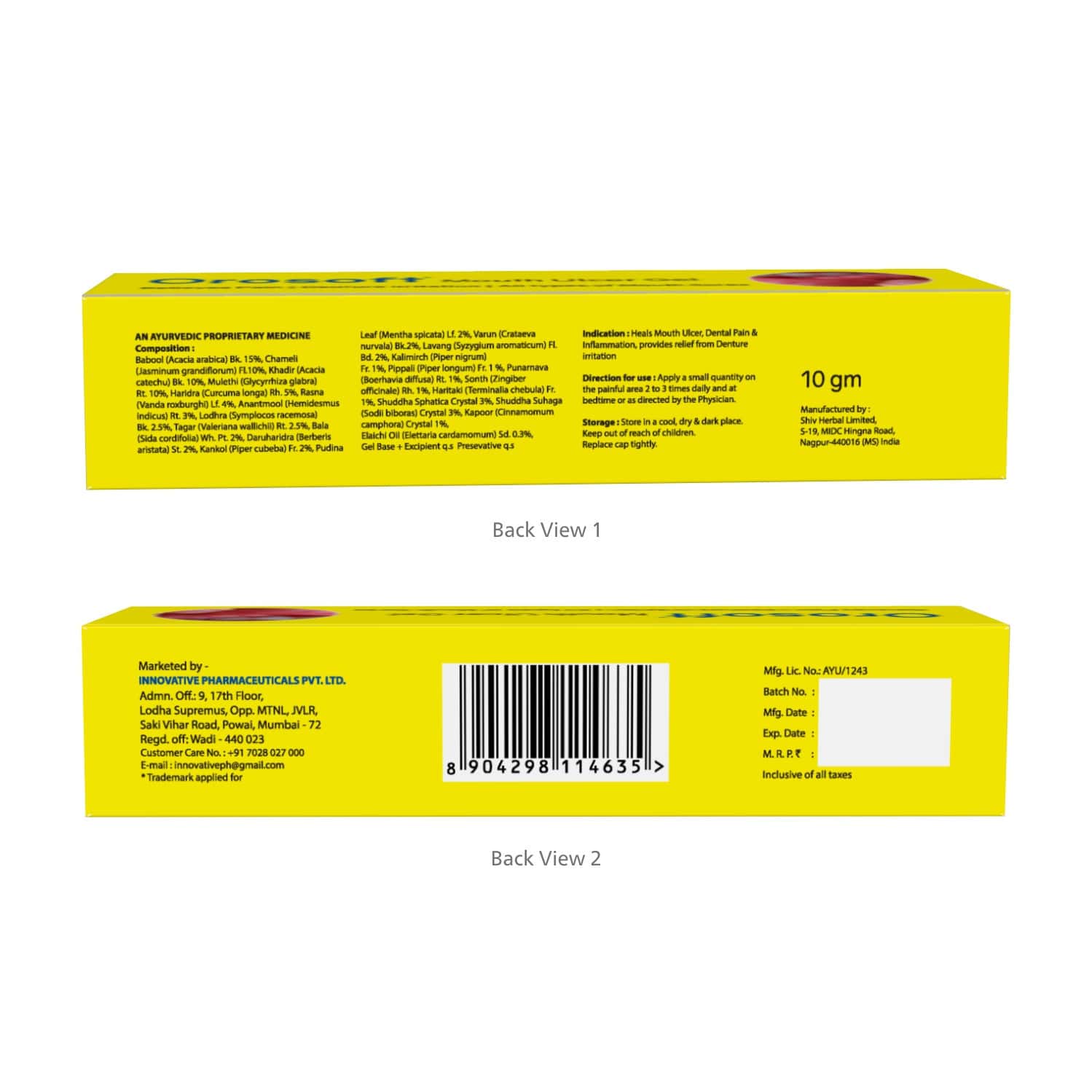 Buy OROSOFT MOUTH ULCER GEL 10 GM | REDUCES MOUTH ULCERS| PACK OF 6 ...