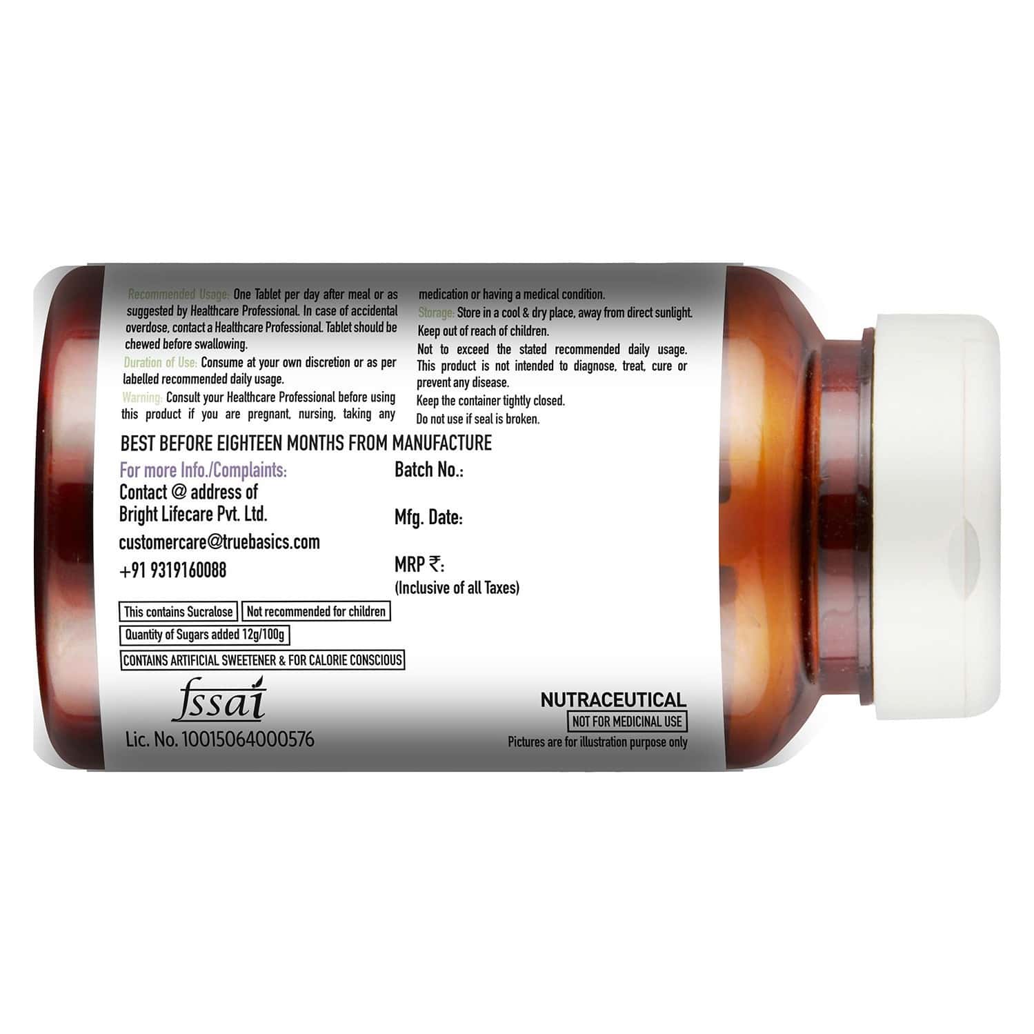 Buy TRUEBASICS NATURAL VITAMIN C (40MG) WITH 10MG ZINC FOR IMMUNITY ...