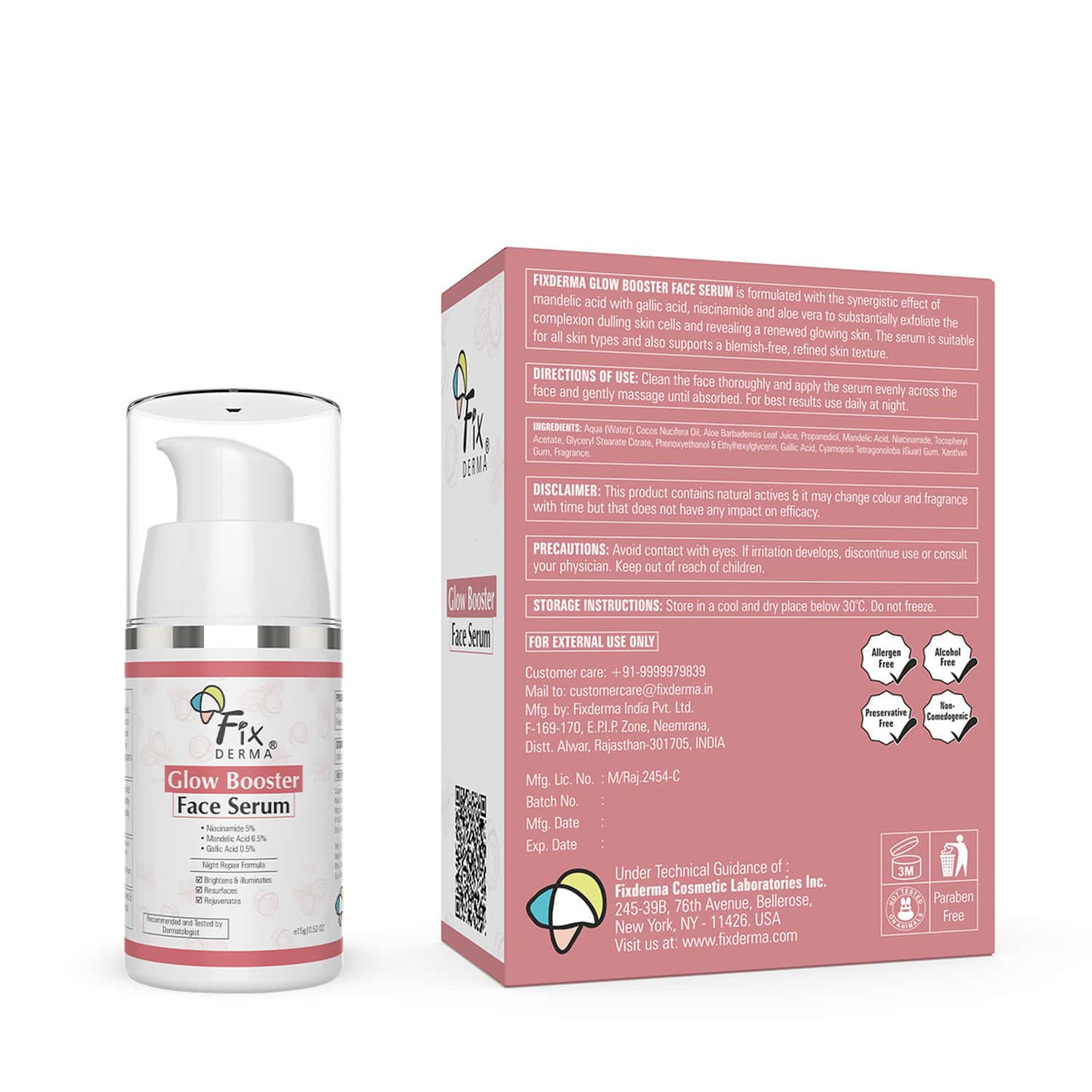 Buy FIXDERMA 5% NIACINAMIDE SERUM GLOW BOOSTER FACE SERUM - 15G Online ...