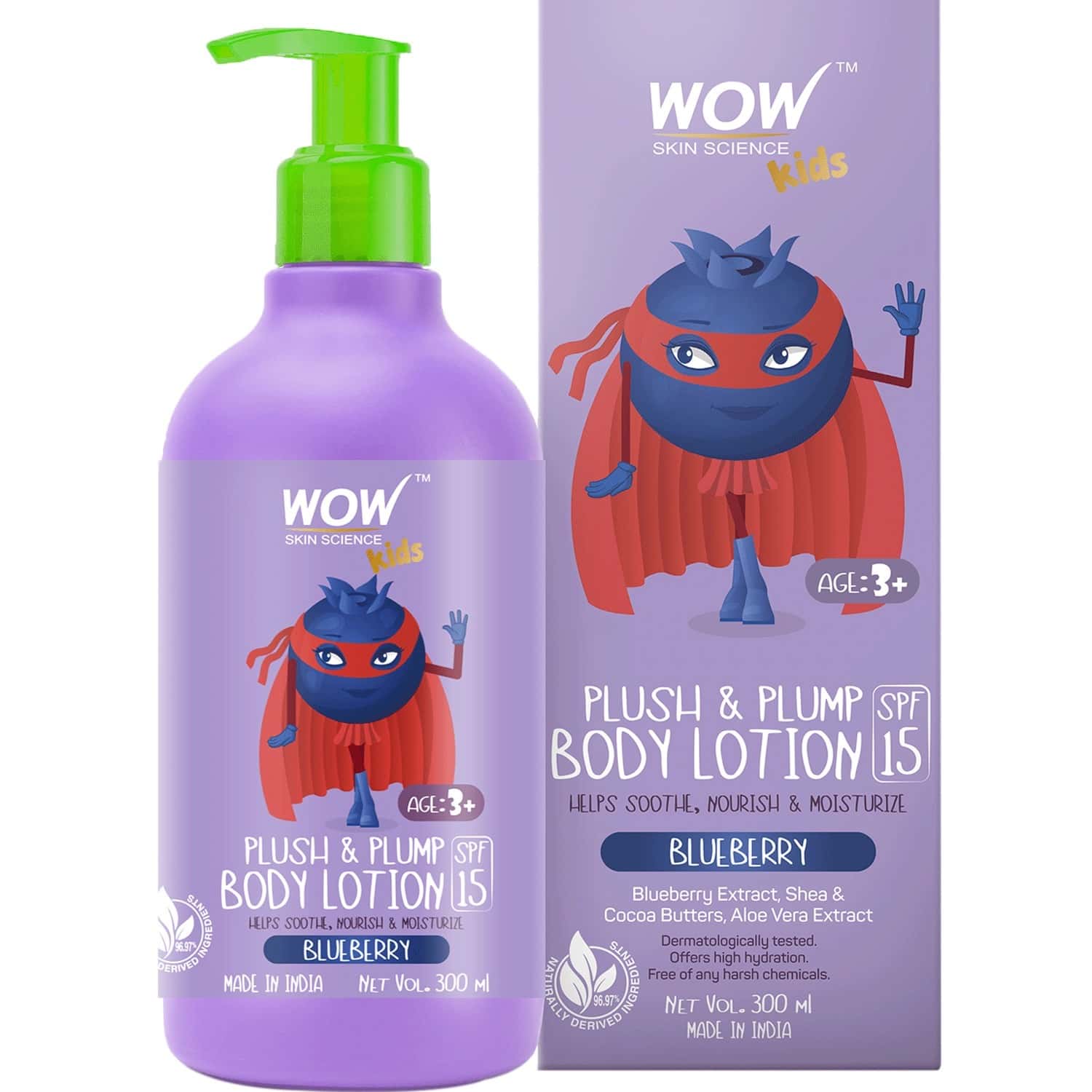 Buy WOW SKIN SCIENCE KIDS PLUSH & PLUMP BODY LOTION - SPF 15 - 300ML ...